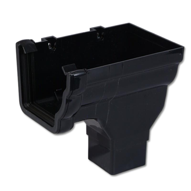 Black Ogee Gutter Stop End Outlet RH | Suppliers of Gutters & Downpipes ...