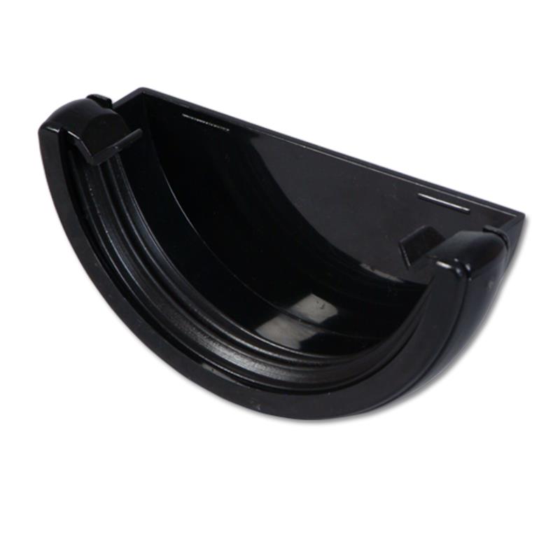 Black Half-Round Gutter Stop End Ext| Suppliers of Gutters & Downpipes ...